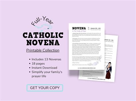 Full Year Catholic Novena Printable Collection 2025 Instant Download