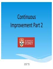 CONTINUOUS IMPROVEMENT QCPC Lecture CONTINUOUS IMPROVEMENT QCPC AIM The Aim Of This