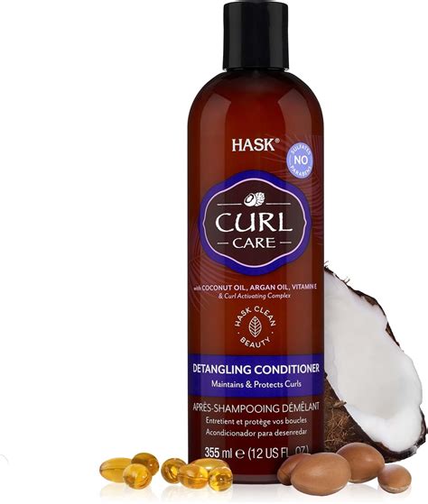 Hask Curl Care Detangling Conditioner For All Curl Patterns Color Safe And Cruelty Free 1