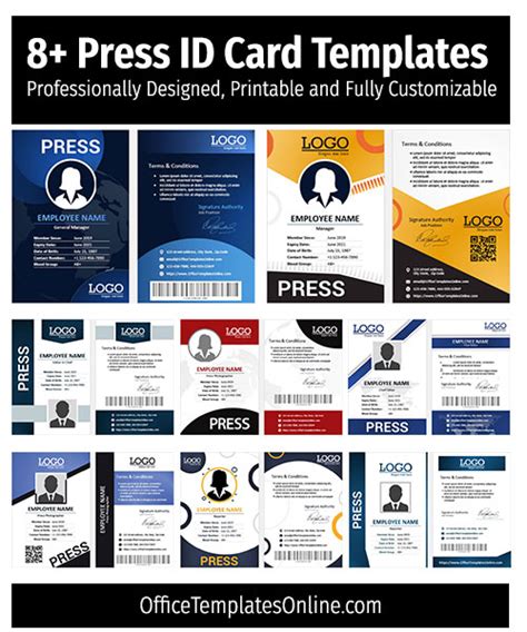 8 Free Press Id Card Pass Badge Formats For Ms Word