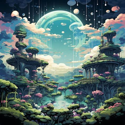 Premium Ai Image Floating Gardens Lose Yourself In The Ethereal