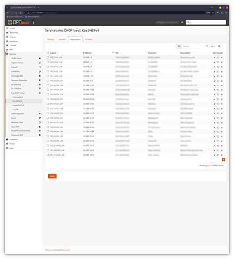 kea dhcp setup r opnsense