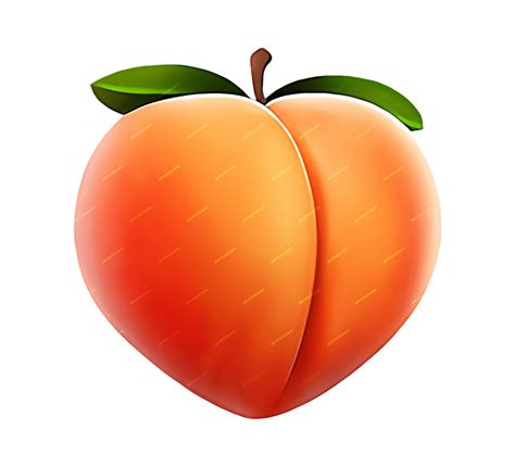 Peach Emoji Png Graphic Emoji Clipart Instant Digital Download