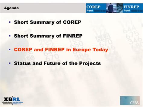 Ppt Corep And Finrep Start Of Real Xbrl Reporting In The European Banking Supervision