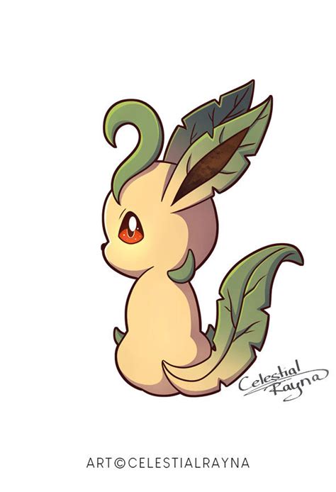 Chibi Leafeon By Celestialrayna On Deviantart