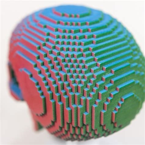 3d printable voxelized skull by devin enrique büchele de montes