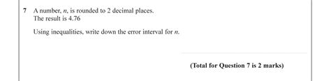 Gcse Edexcel Maths Rounding Estimation And Bounds A Number N Is