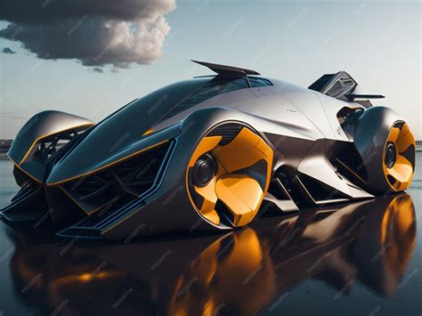 Premium Ai Image Futuristic Car Model Digital Art Concept Art 3d Render