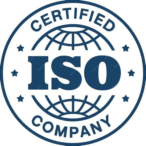 Premium Vector Iso Certified Badge With Globe