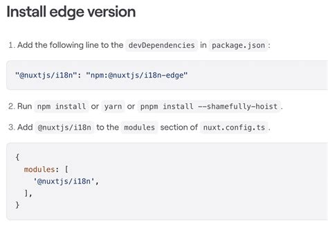 Can T Install Edge Version Issue 1959 Nuxt Modules I18n GitHub