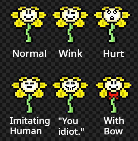 Back With More Overworld Flowey Sprites [oc Top Left Is First Post