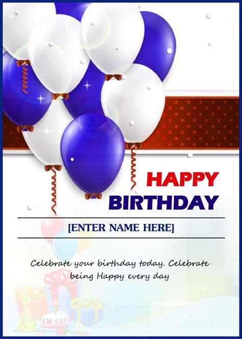 Birthday Card Design For Ms Word Free Word Template