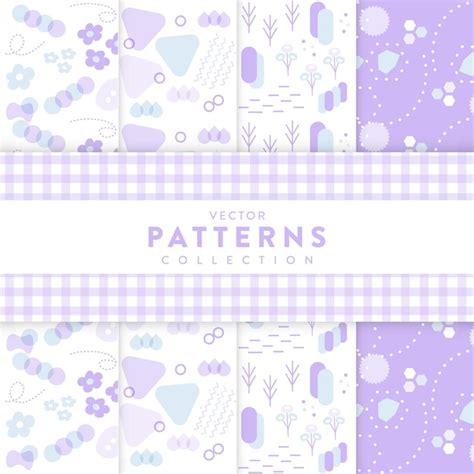 Premium Vector Vector Patterns Collections Purple Seamless Pattern