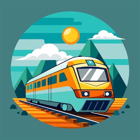 Premium Vector Train Vector Illustration