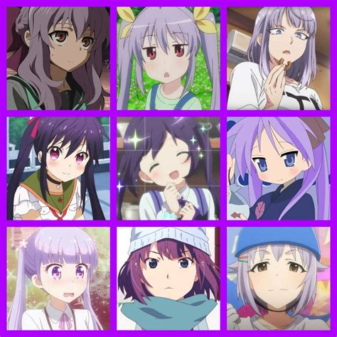 紫髪のキャラクター