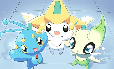 Jirachi Celebi And Manaphy Pokemon Drawn By Lets0020 Danbooru