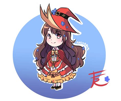 My Vtuber Chibi Version With Her Flammable Cloak Hehe R Virtualyoutubers