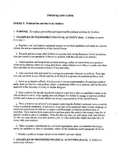 Information Paper Fort Sam Houston U S Army