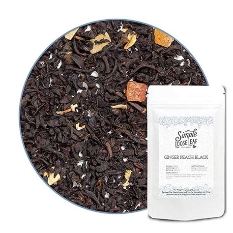 Simple Loose Leaf Ginger Peach Black Té Negro De Hojas Sueltas De