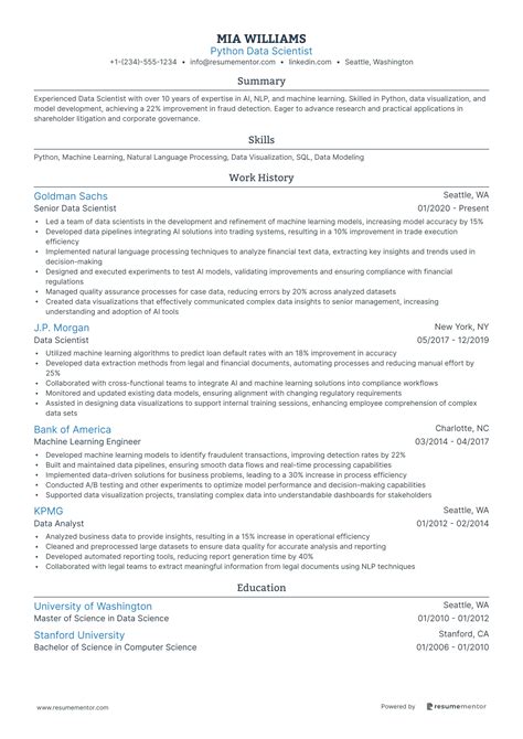 43 Data Science Resume Examples To Get You Hired In 2025