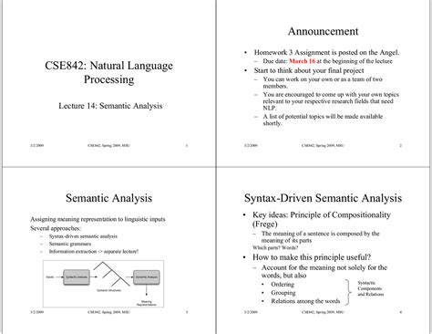 Semantic Analysis Natural Language Processing Slides Cse 842 Docsity