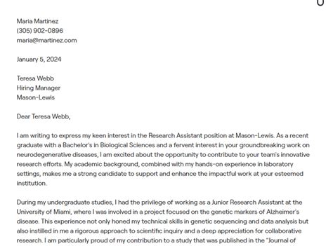 1 Research Assistant Cover Letter Examples With In Depth Guidance