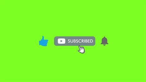 Subscribe Green Screen Animation Subscribe Like Notification Button