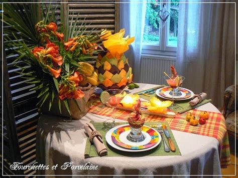 Fourchettes Et Porcelaine Table Creole