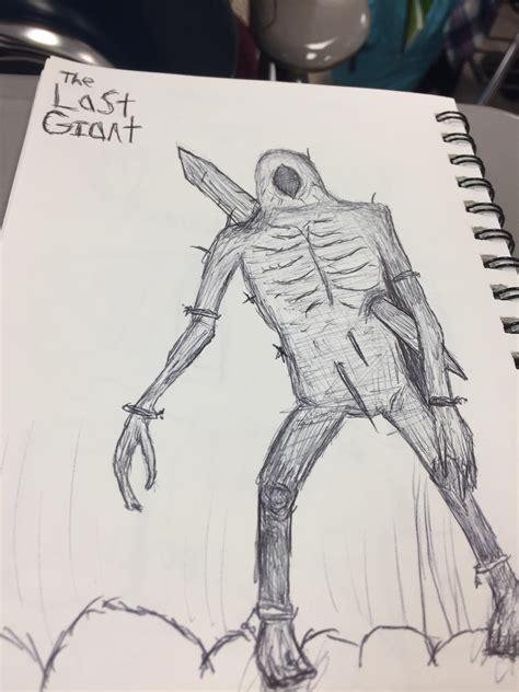 Sketch Of The Last Giant From Ds2 In Class Rdrawing