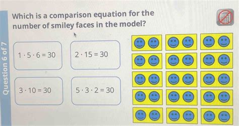 Which Is A Comparison Equation For The Number Of Smiley Faces In The