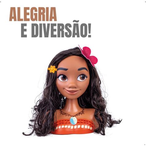 Brinquedo Boneca Moana Busto Com Acessórios Cotiplás Em Promoção Na