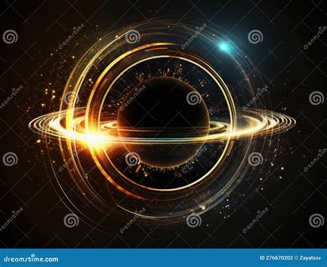 Circular Tech Science Global Orbit Light Effect Background Global