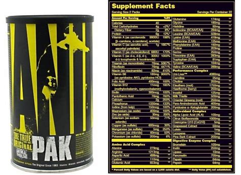 Витамины Энимал Пак (Анимал Пак, Animal Pak): состав, как принимать