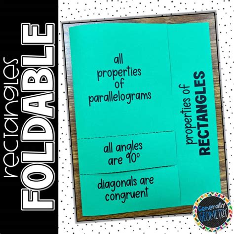 Properties Of Rectangles Foldable Geometry Notes Quadrilaterals