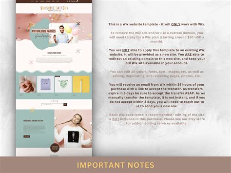 event planning website template wix event rental wix theme rainbow