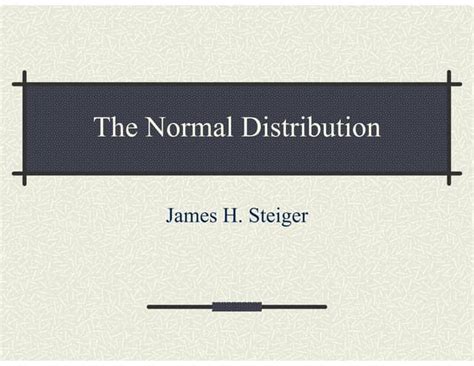 Statistics Normal Distribution Pptx Physics Science