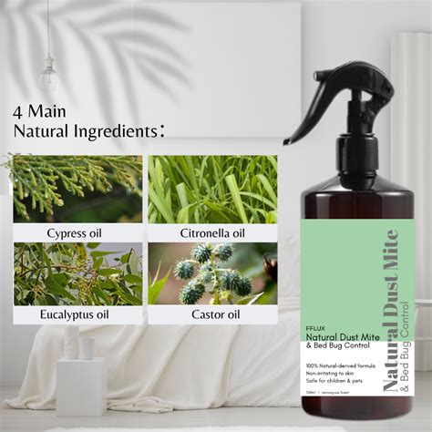 Fflux Natural Bed Bug And Dust Mite Spray Bed Bug Spray Pepijat Pest