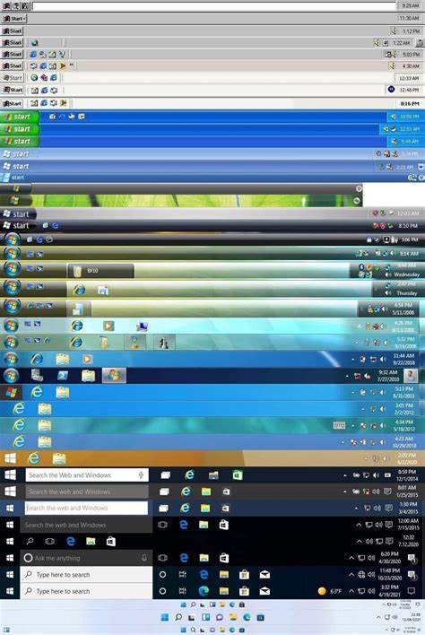 Neel The Evolution Of Windows Taskbars Over The Years Facebook