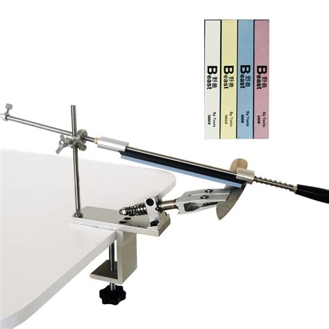Upgraded K10 Professional Knife Sharpener System With 4 Whetstones For