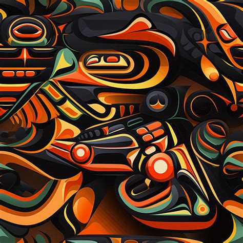 Tlingit Haida Formline Digital Paper Northwest Coast Art Scrapbook