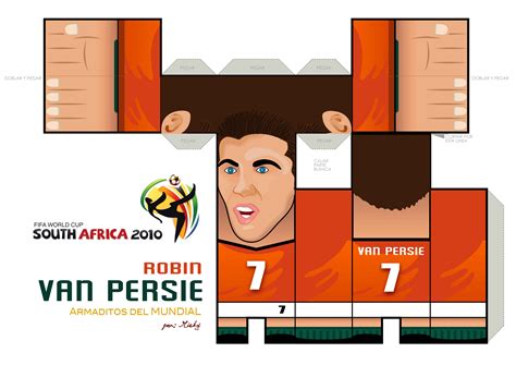 Papercraft Del Futbolista Robin Van Persei Manualidades A Raudales