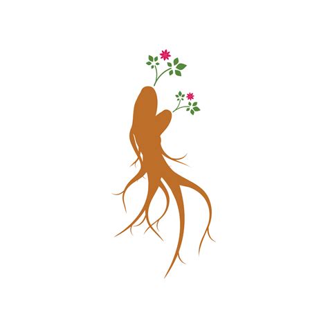 Ginseng Vector Icon Illustration Design Template 10820489 Vector Art At