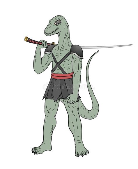 Mutant Lizard With Sword Stock Vector Illustration Of Lizard 230533813