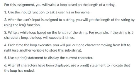 Solved For This Assignment You Will Write A Loop Based On