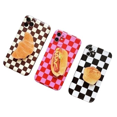 Simulation Food Color Block Arylic Classic Style Retractable Mobile Ph