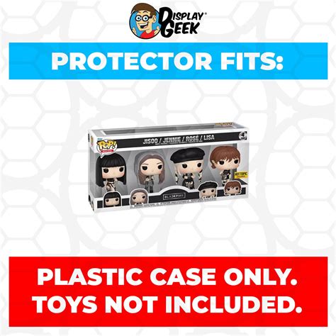 Funko Pop 4 Pack Blackpink Jisoo Jennie Rose And Lisa Pop Protector Size Confirmed Display