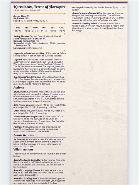 Belephaion Stat Block Pdf