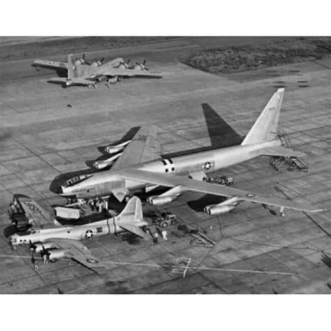 High Angle View Of Two Military Airplanes On A Military Base B52