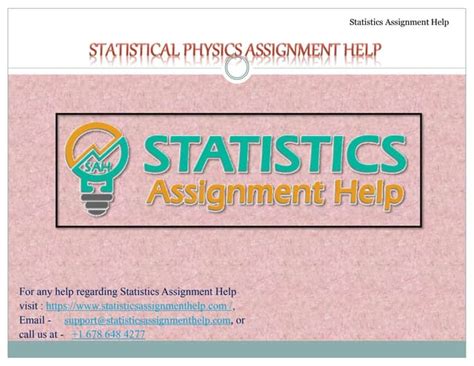Statistical Physics Assignment Help Pptx
