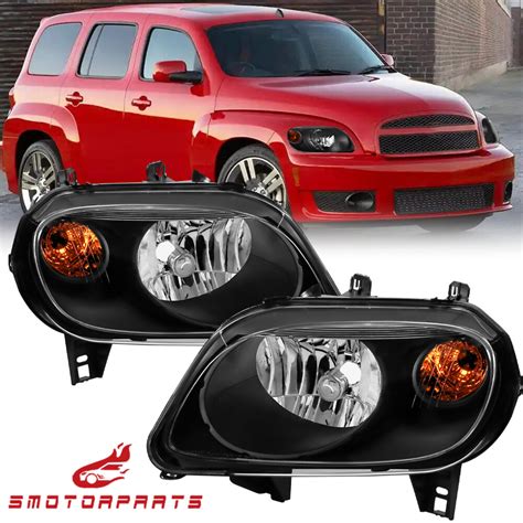 Black Headlights For 2006 2011 Chevy Hhr Replacement 06 11 Leftright